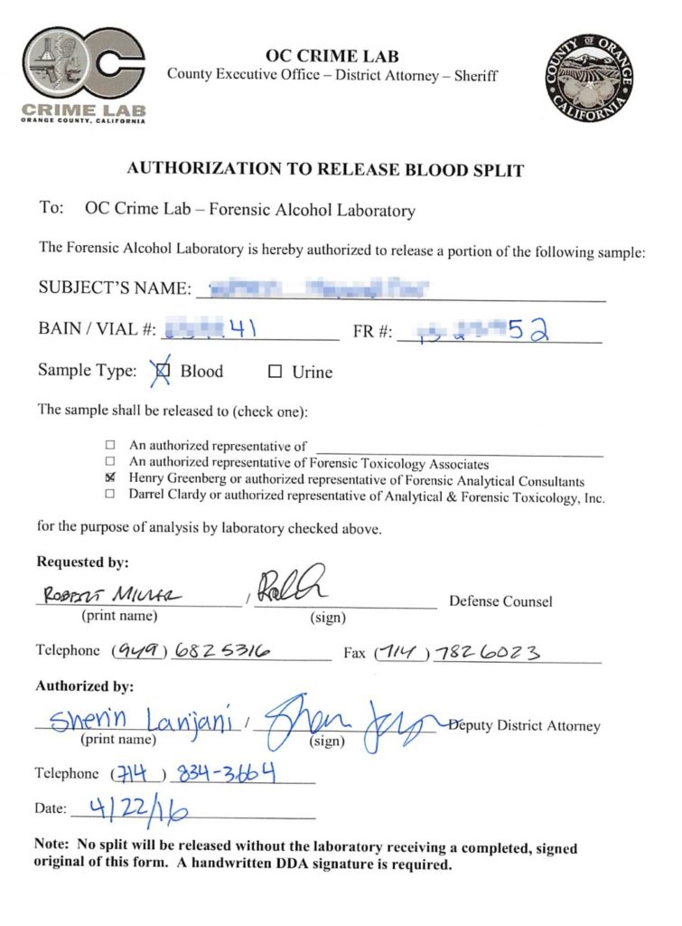 Case Study: Orange County Felony Drug DUI charges dismissed