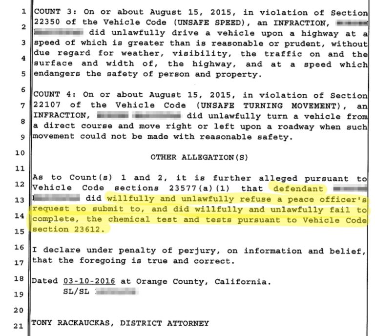 Case Study: Orange County Felony Drug DUI charges dismissed